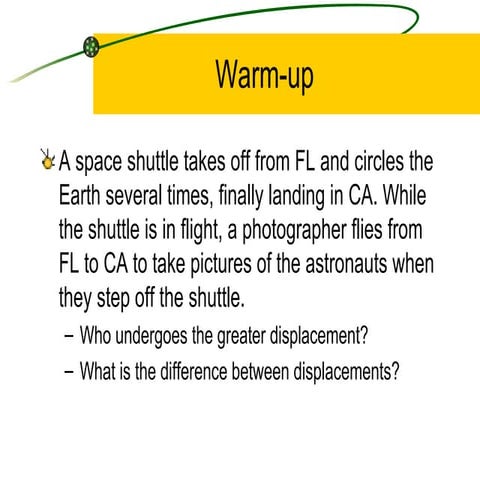 1-7 Displacement & Velocity | PPT