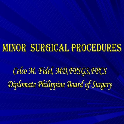 17 Minor Surgical Procedures | PPT