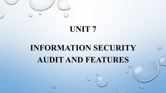 Information System audit | PPT