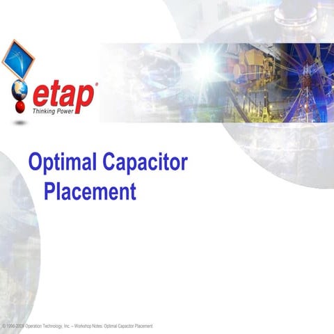 Etap Ocp Optimal Capacitor Placement Pdf Science