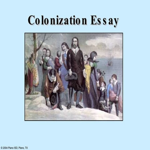 Colonization Essay | PPT