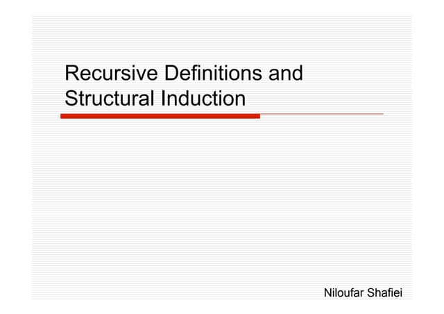 17 Recursive Definitions And Structural Inductionpdf 3223