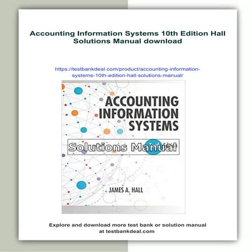 Accounting Information Systems 10th Edition Hall Solutions Manual | PDF