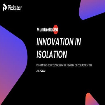 Pickstar’s James Begley shares 'Innovation in Isolation Reinventing ...