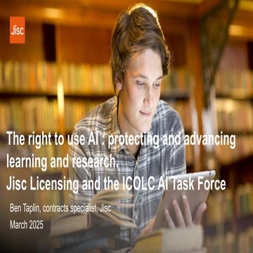 UKSG 2025 - Lightning session: The right to use AI : protecting and ...