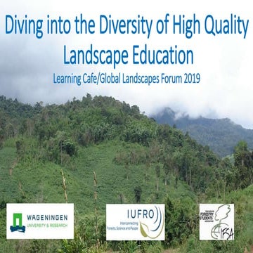 Diving into the Diversity of High Quality Landscape Education | PPTX