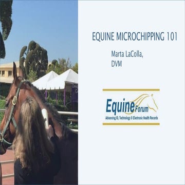 Dr. Marta LaColla - Equine Microchips 101 | PPTX | Veterinary Medicine ...