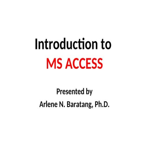 introduction to ms access grade 10 IGCSE.ppt