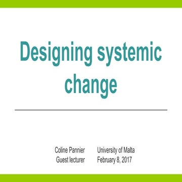 The Children's Society - Designing and delivering Systems Change | PDF