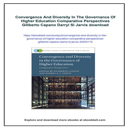 Convergence And Diversity In The Governance Of Higher Education ...