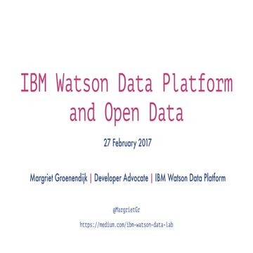 Introduction To The Ibm Watson Data Platform Pdf Cloud Computing 8142