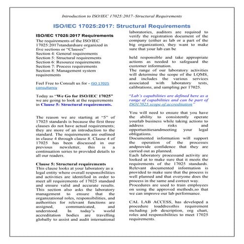 Iso 17025 consultants