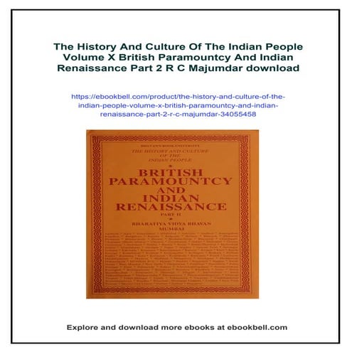 The History And Culture Of The Indian People Volume X British ...