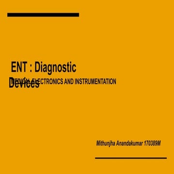 Medical instrumentation - ENT devices | PPT