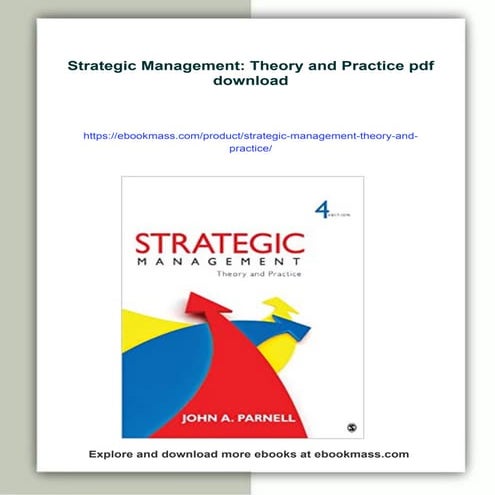 Strategic Management: Theory and Practice | PDF