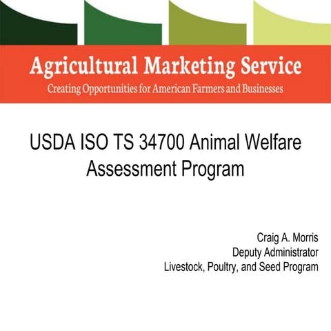Dr. Craig Morris - USDA International Standardization Organization ...
