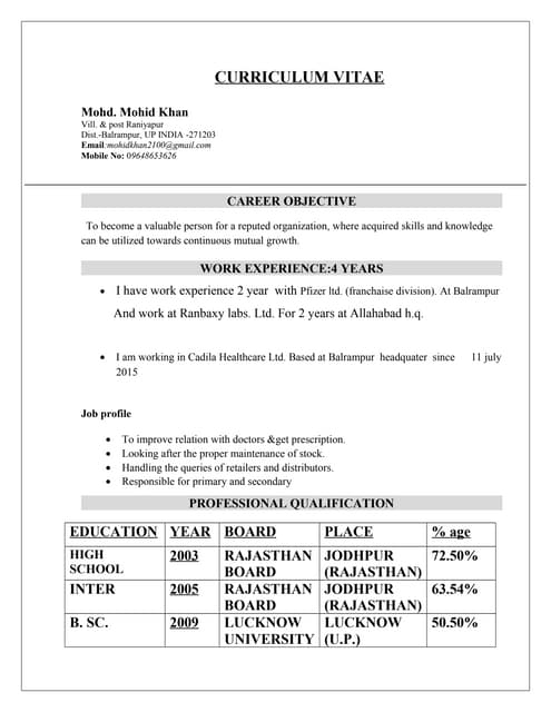 Umar CV | PDF