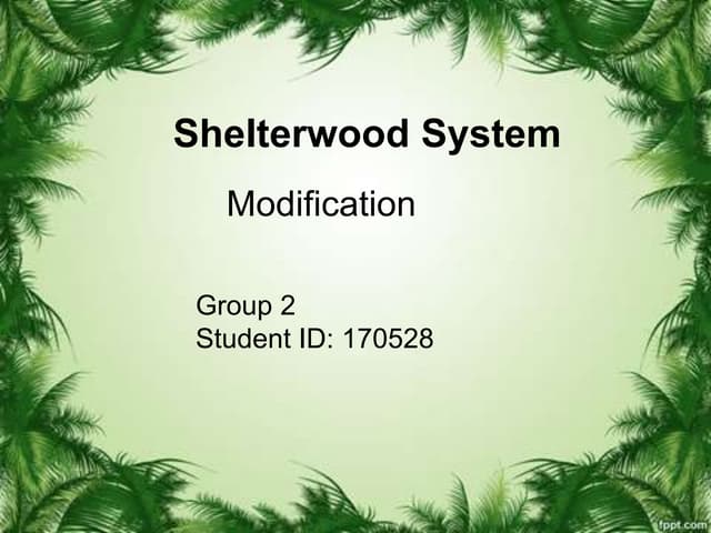 Silvicultural systems | PPT