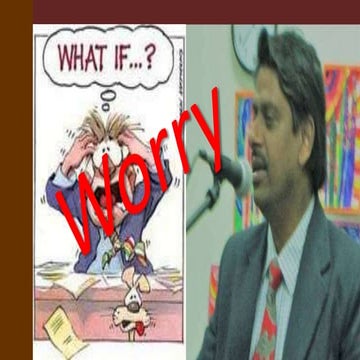 A Biblical Perspective On Worry And Anxiety | PPT