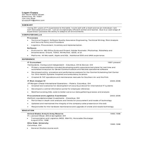 Harry H. McLoud Business Resume 1 | DOCX