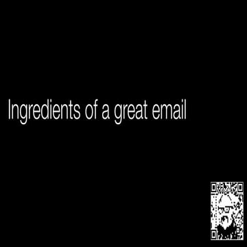 1707 - Ingredients of a great email | PPT