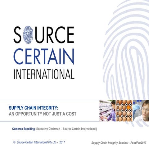 Supply Chain Integrity - An Opportunity | PDF