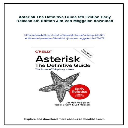 Asterisk The Definitive Guide 5th Edition Early Release 5th Edition Jim ...