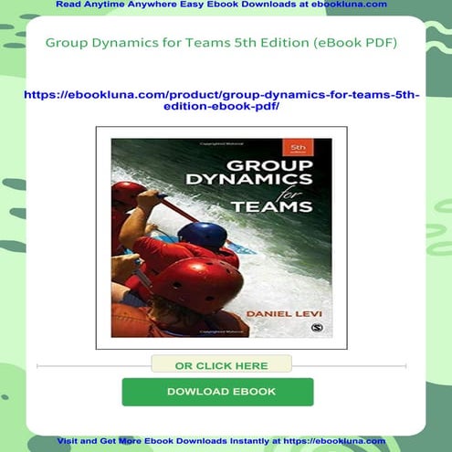 Group Dynamics for Teams 5th Edition (eBook PDF) | PDF