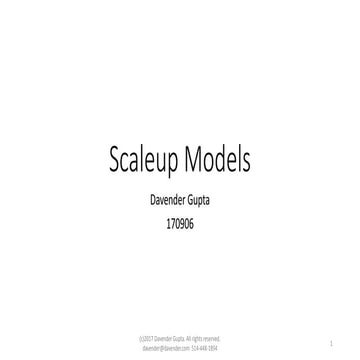 Current Scaleup Models | PPT