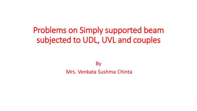 Cantilever beam with UVL | PPTX