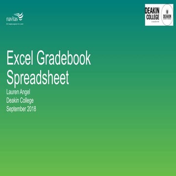 Excel gradebook spreadsheet: Making it easy to record student grades | PPT