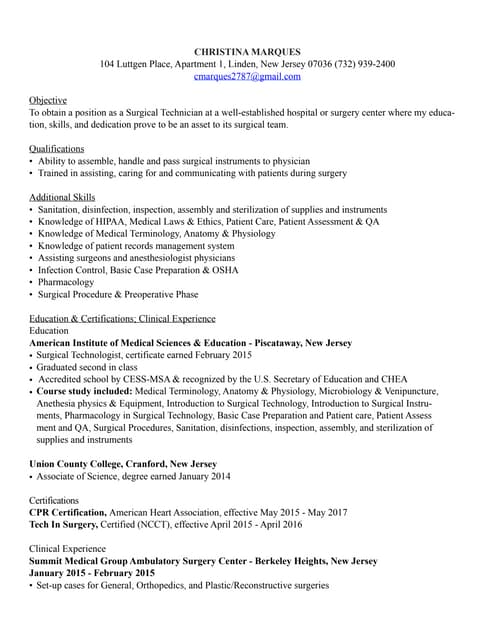 CST Resume | PDF