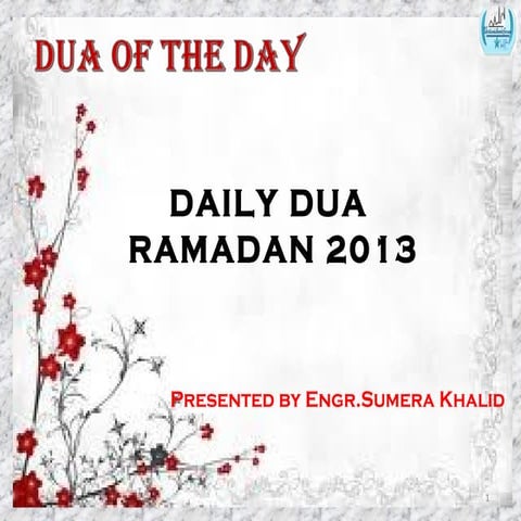 DUA OF THE DAY (29 SUPPLICATIONS) | PPT
