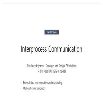 Distributed System Ch4 Interprocess Communication Pdf