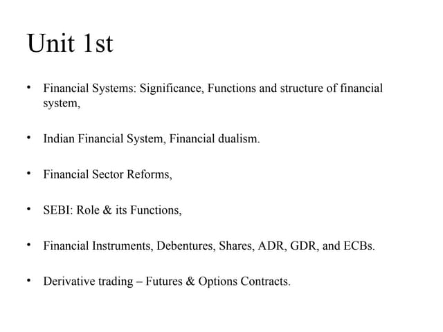 Constituents of financial system | PPTX