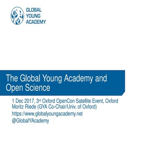 Moritz Riede - OpenCon Oxford, 1st Dec 2017 | PDF