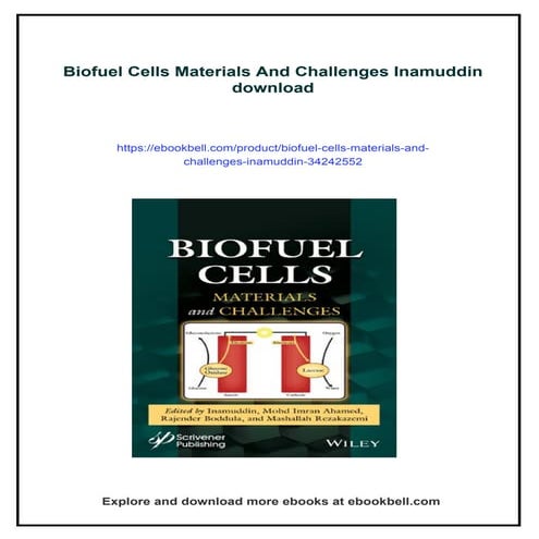 Biofuel Cells Materials And Challenges Inamuddin | PDF