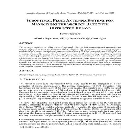 SUBOPTIMAL FLUID ANTENNA SYSTEMS FOR MAXIMIZING THE SECRECY RATE WITH ...