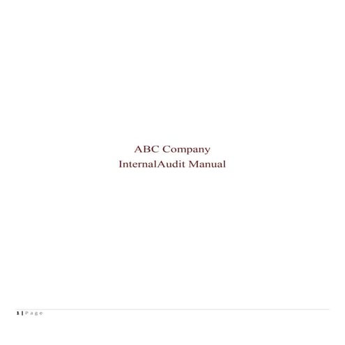 17129338 internal-audit-manual | PDF