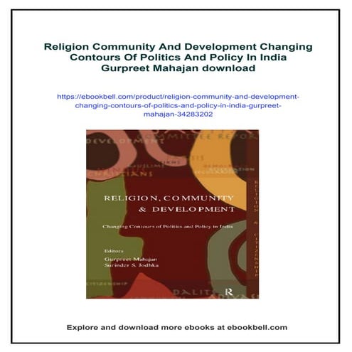 Religion Community And Development Changing Contours Of Politics And ...