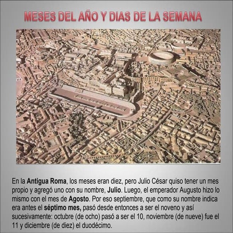 Origen de los Meses y los Dias de semana | PPT