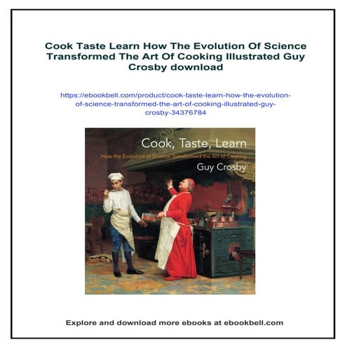 Cook Taste Learn How The Evolution Of Science Transformed The Art Of ...