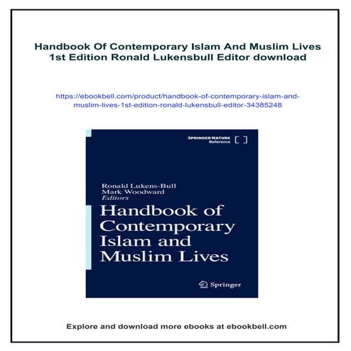 Handbook Of Contemporary Islam And Muslim Lives 1st Edition Ronald ...