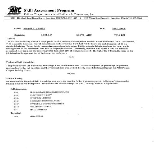 skills assessment | PDF