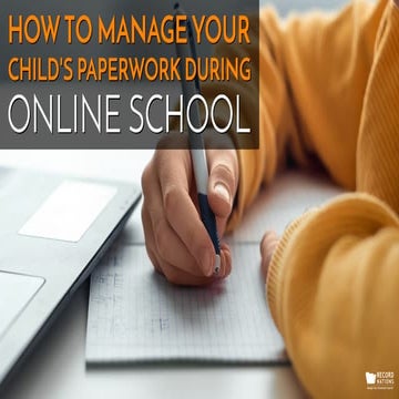How to Manage Your Child's Paperwork During Online School | PDF