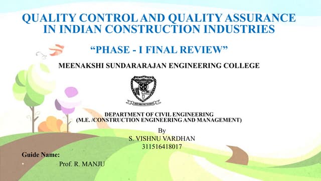 Quality ToolBox Talk_Quality Management in Construction 101(for Senior ...