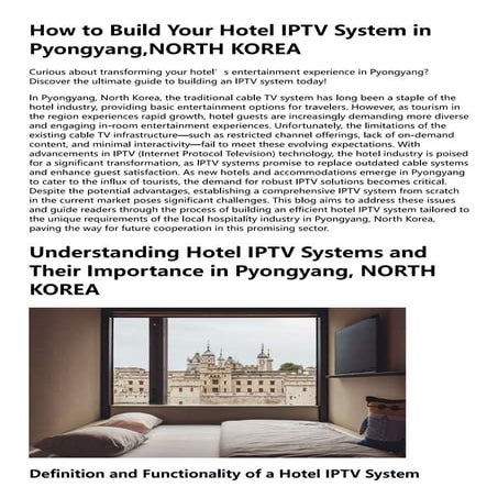 How to Build Your Hotel IPTV System in Pyongyang，NORTH KOREA | PDF