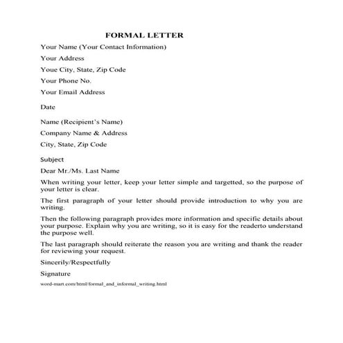 17204 formal letter format | PDF