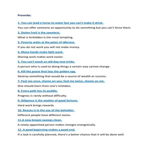 17204 idioms & proverbs new and final | PDF