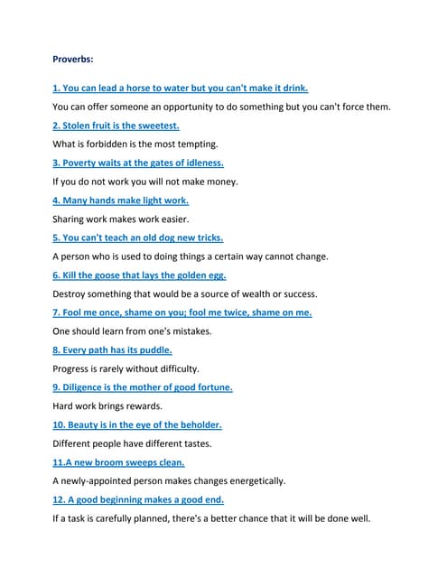 Idiomatic expressions | DOCX